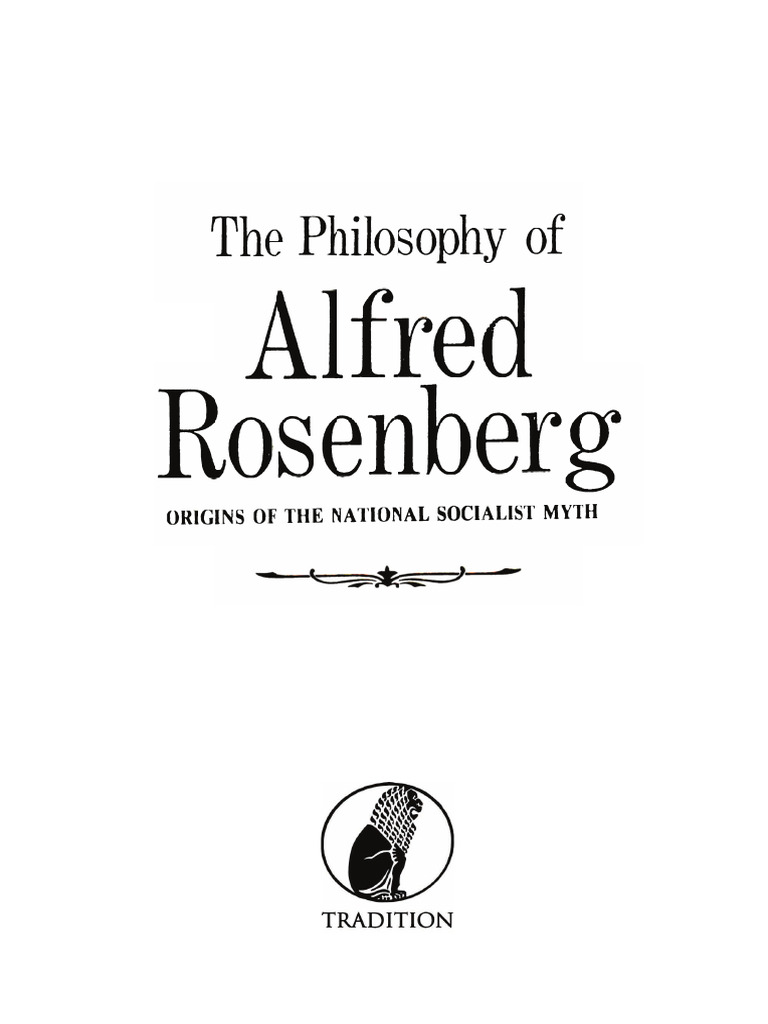 James B Whisker The Philosophy of Alfred Rosenberg | PDF