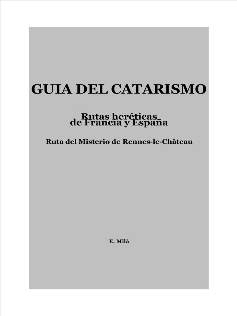 Guía del Catarismo: Rutas Heréticas | PDF | Creencia religiosa y doctrina