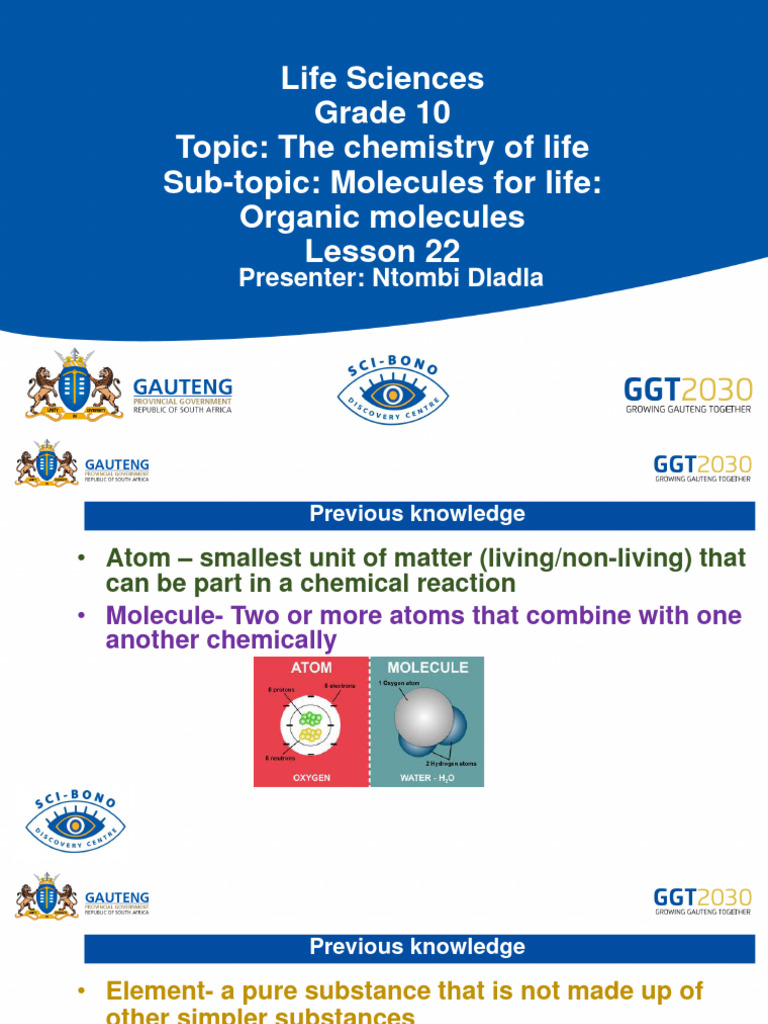 Chemistry of Life: Molecules & Water | PDF | Chemical Substances ...