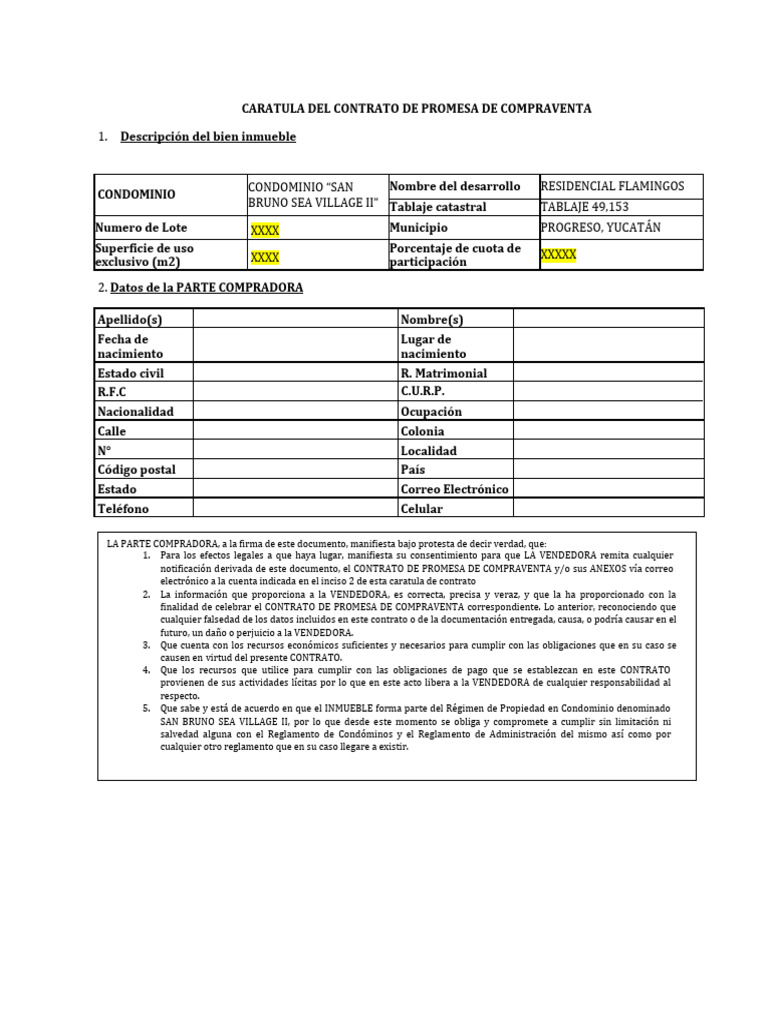 Machote - Flamingos | PDF | Condominio | Privacidad
