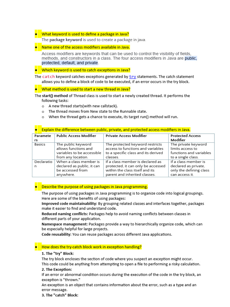 Answer Oops | Download Free PDF | Thread (Computing) | Class (Computer Programming)