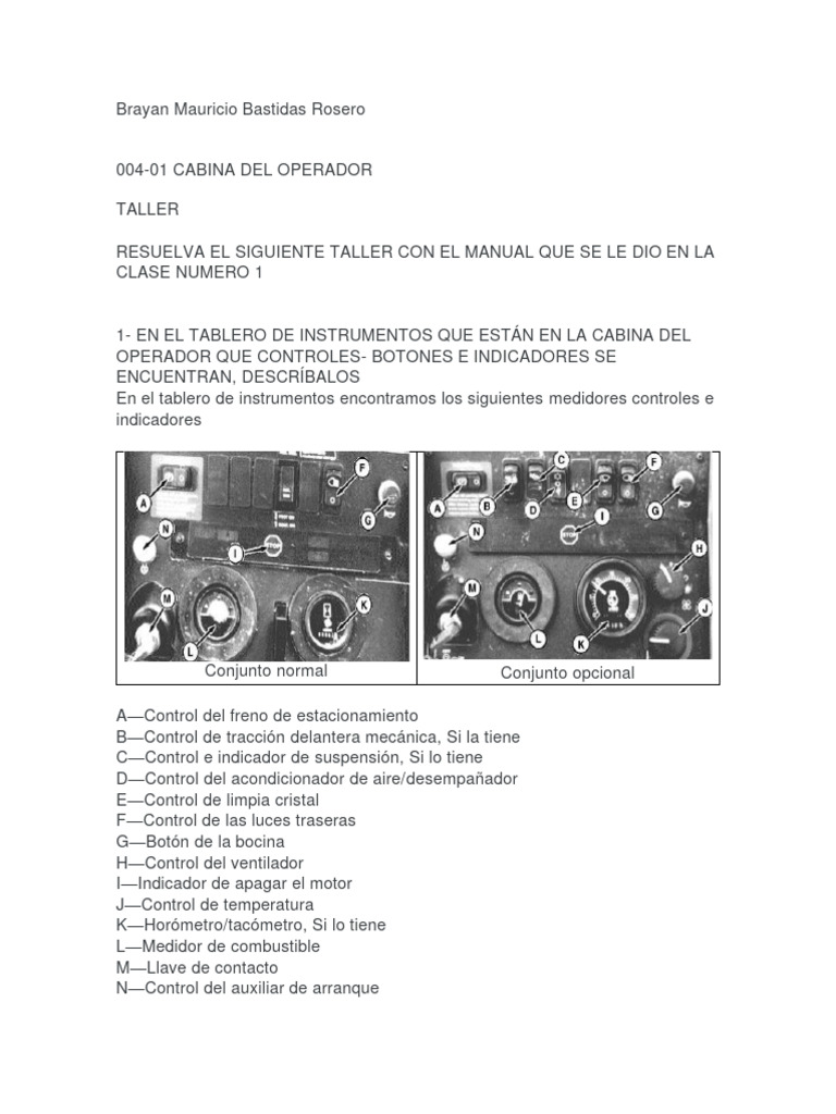 004-01 Cabina Del Operador | PDF | Vehículos | Tecnología de vehículos