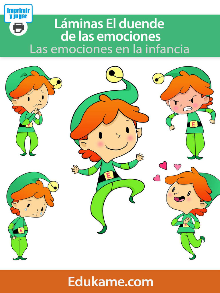 Actividades para Imprimir Laminas Color El Duende de Las Emociones | Descargar gratis PDF | Las ...