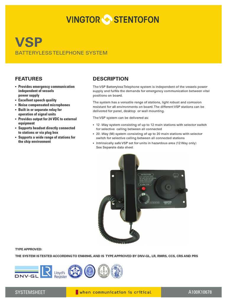 VSP Batteryless Telephone System | PDF | Relay | Electrical Engineering