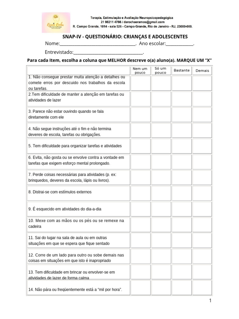 SNAP-IV 2p Completo | PDF