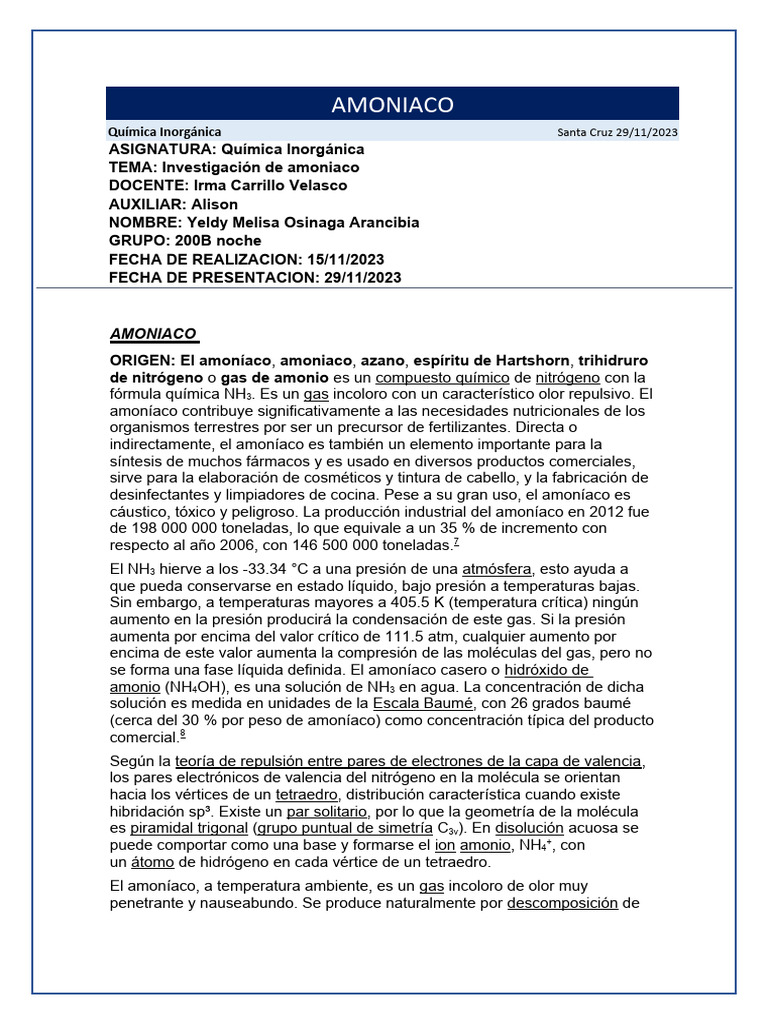 AMONIACO | PDF | Amoníaco | Fertilizante AMONIACO | PDF | Amoníaco | Fertilizante