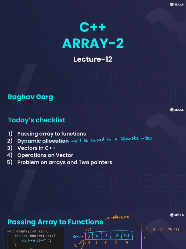 Array 2 Annotated Pdf Pointer Computer Programming Computer Programming
