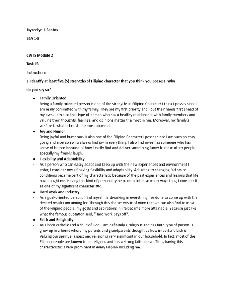 Module 2 Task 3 Final | PDF | Faith | Experience