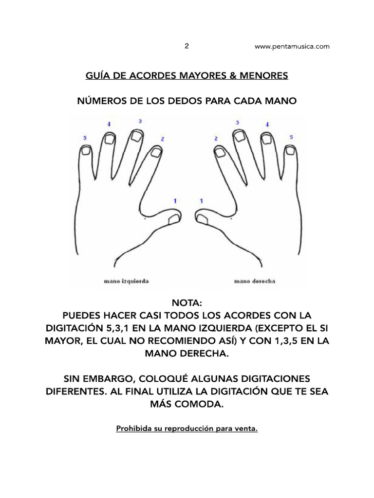 Colocacion Dedos | PDF