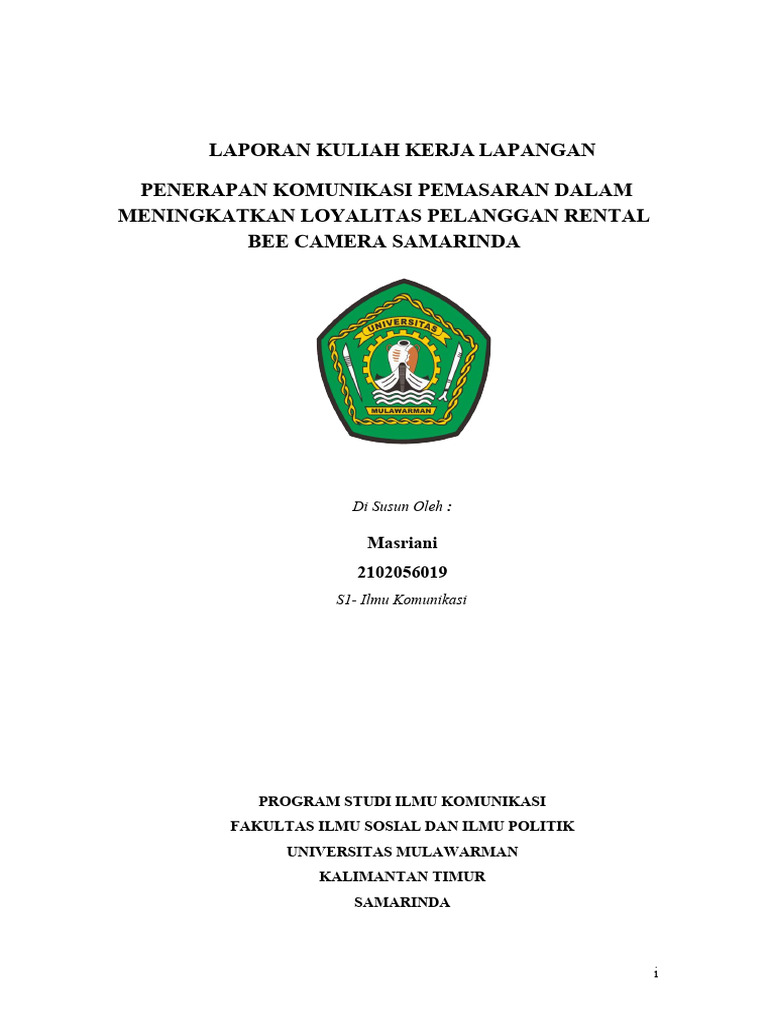 Laporan Kuliah Kerja Lapangan Masriani Acc | PDF
