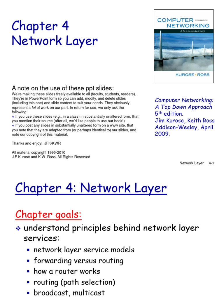 Chapter4 2 Nov 2010 | Download Free PDF | Computer Network | Internet Protocols