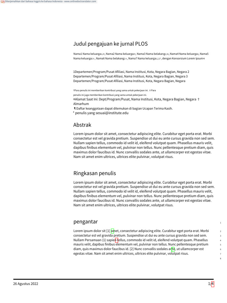 Plos Latex Template - En.id | PDF