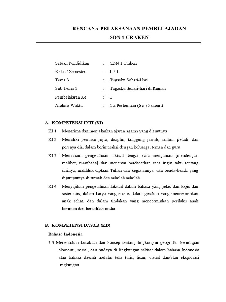 3 RPP Perbaikan Praktek Ke 1 | PDF | Karier & Perkembangan