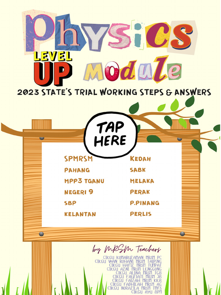 Physics 2023 Trial Module Level Up Working Steps & Answers | PDF