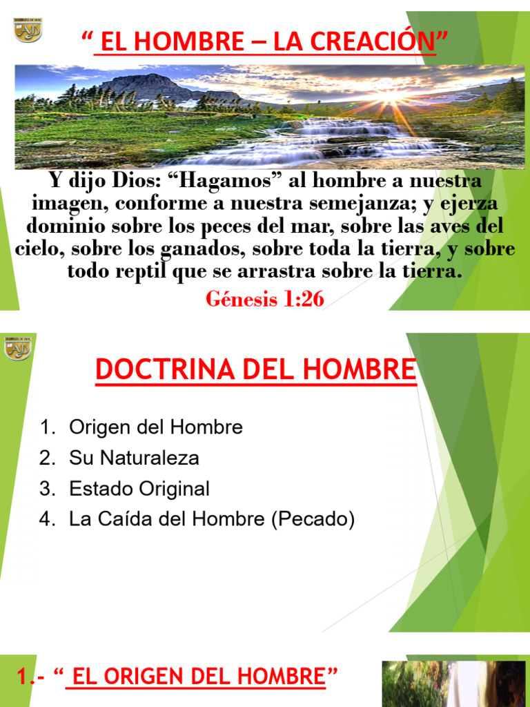 Doctrina Del Hombre Parte 1 | PDF | Víspera | Adán