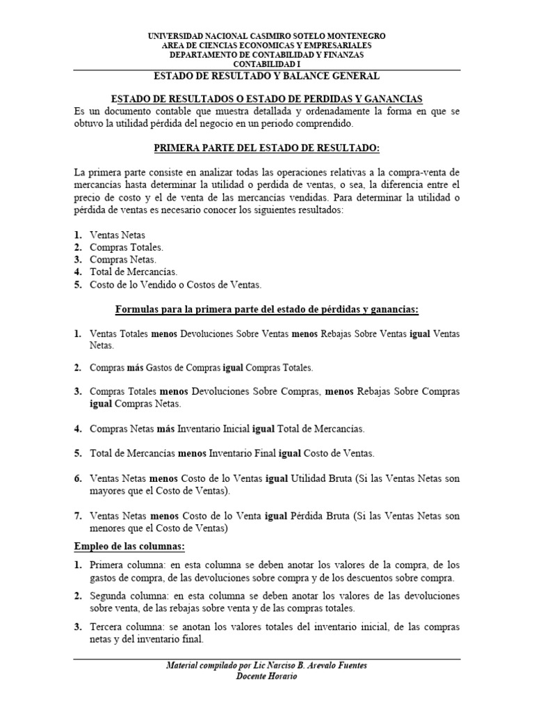 Estado de Resultado y Balance General Contadores 20241 | PDF ... Estado de Resultado y Balance General Contadores 20241 | PDF ...