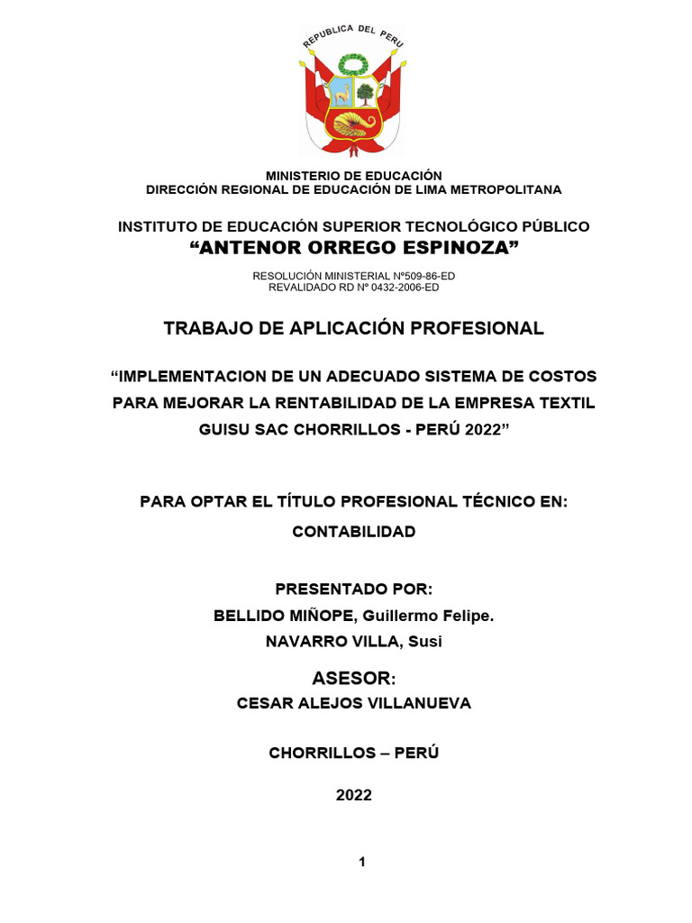 Tap Final Guisu Sac | PDF | Business | Contabilidad