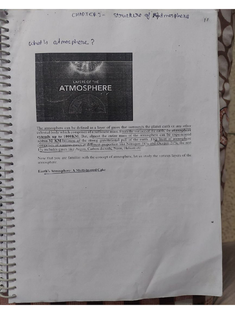 DM-Chapter 1 Structure of Atmosphere | PDF
