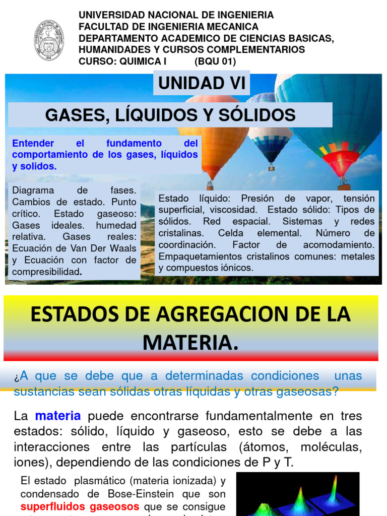 Estados de Agregación de la Materia | PDF | Gases | Importar