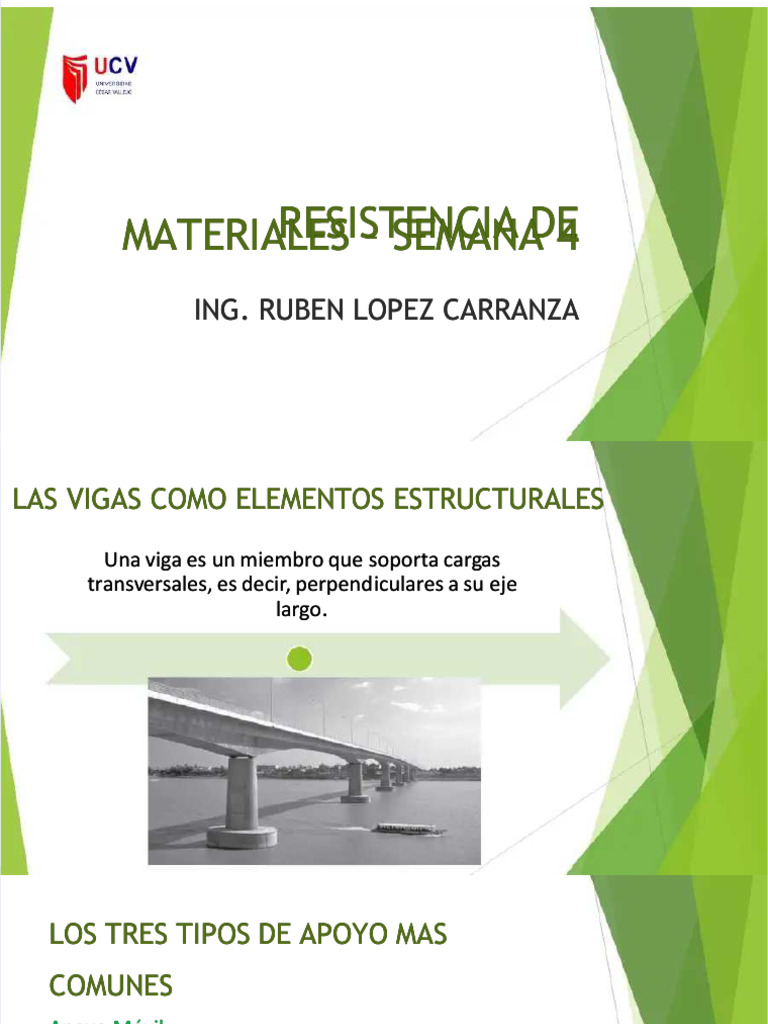 PDF Vigas Como Elementos Estructurales Ucv - Compress | PDF | Viga (Estructura) | Doblar