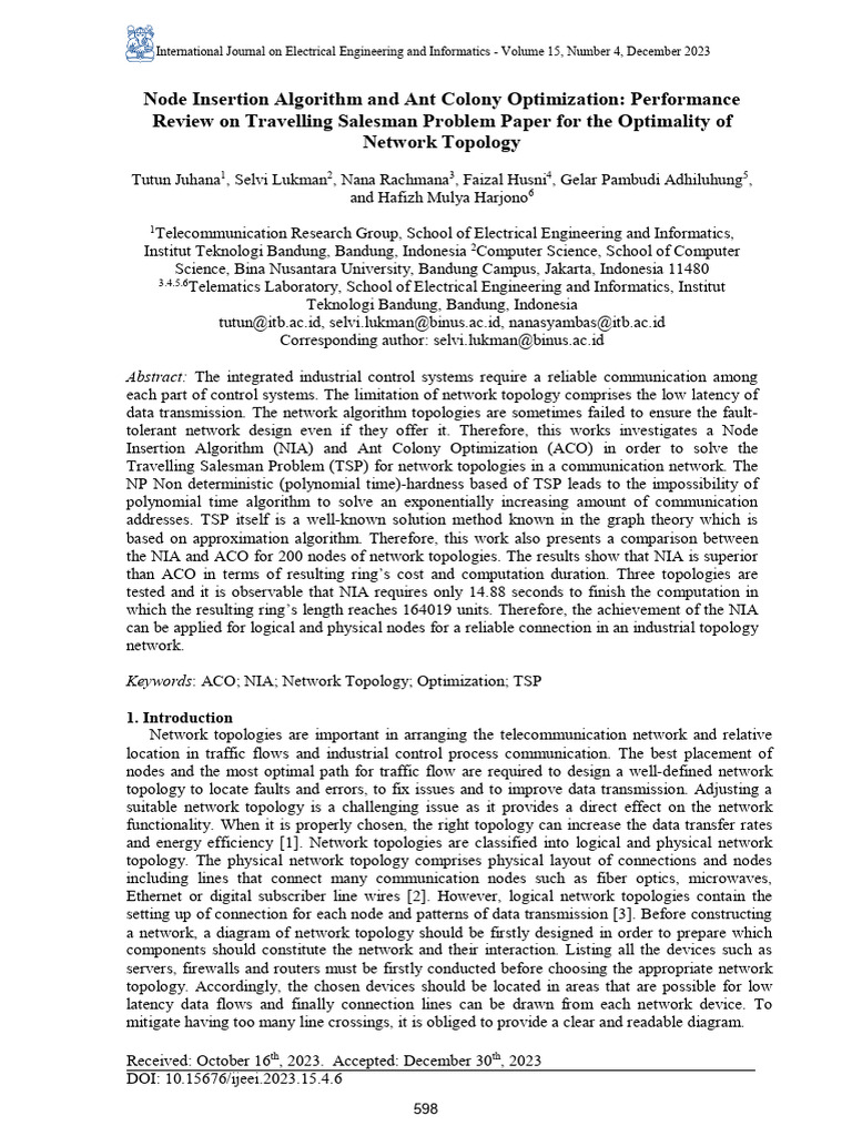 Node Insertion Algorithm and A | Download Free PDF | Computer Network | Network Topology