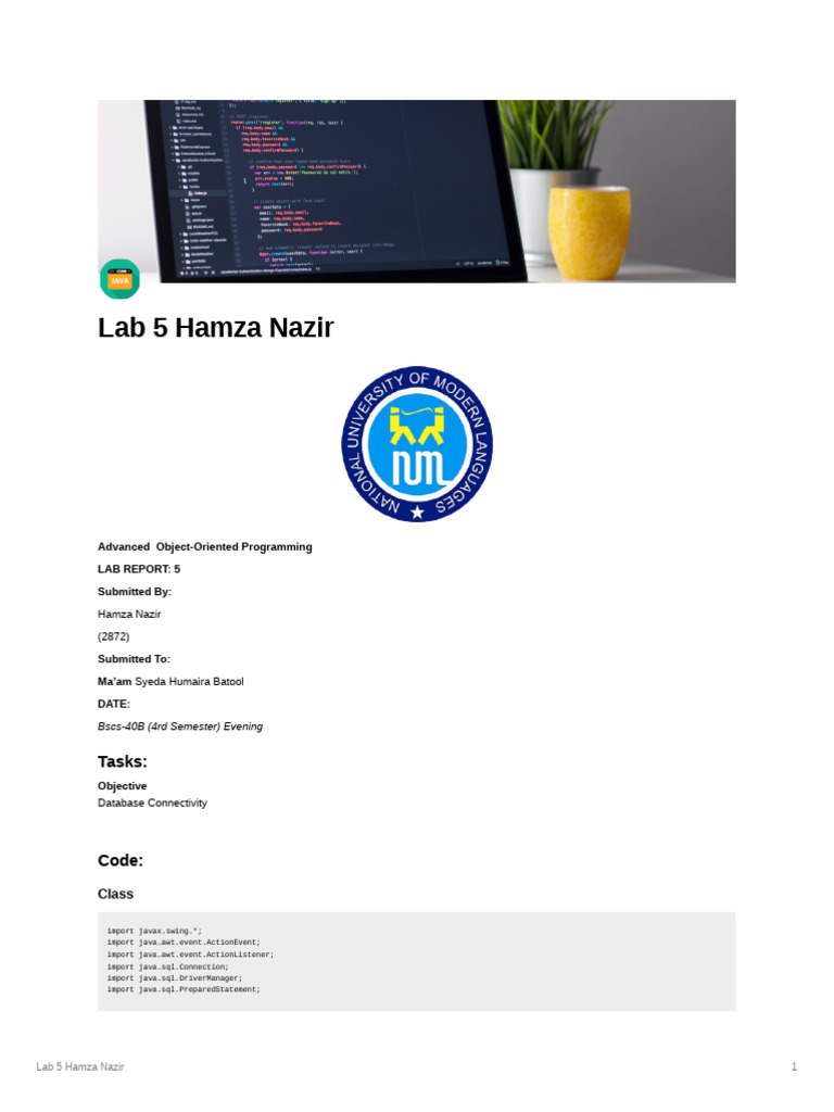 A Dvace Oop Lab Report Solved 5 4th Cs | PDF | Information Retrieval | Sql A Dvace Oop Lab Report Solved 5 4th Cs | PDF | Information Retrieval | Sql