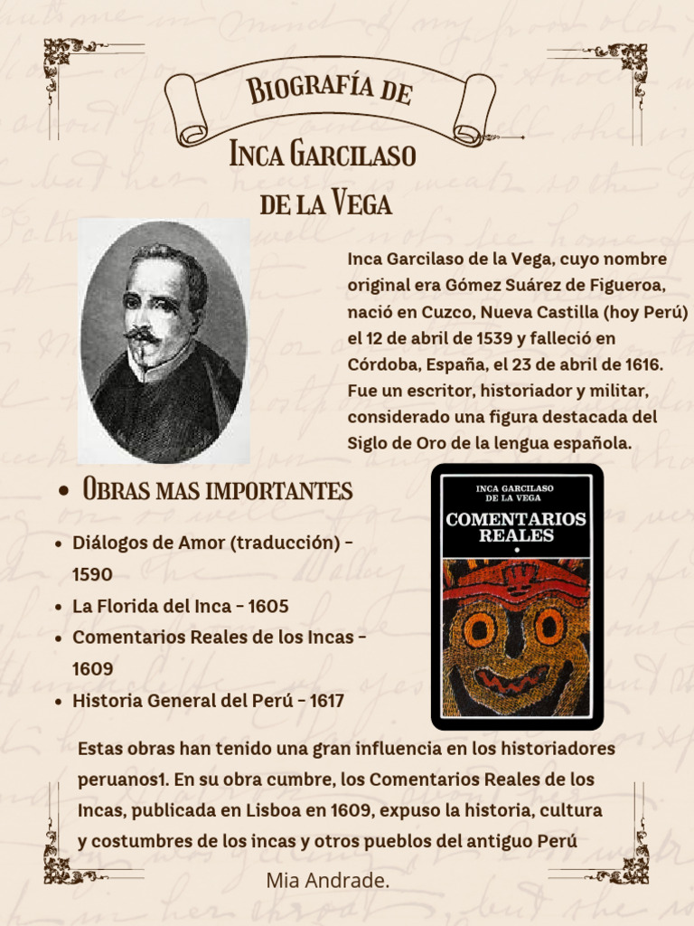 Vida y obra de Inca Garcilaso de la Vega | PDF | Historia