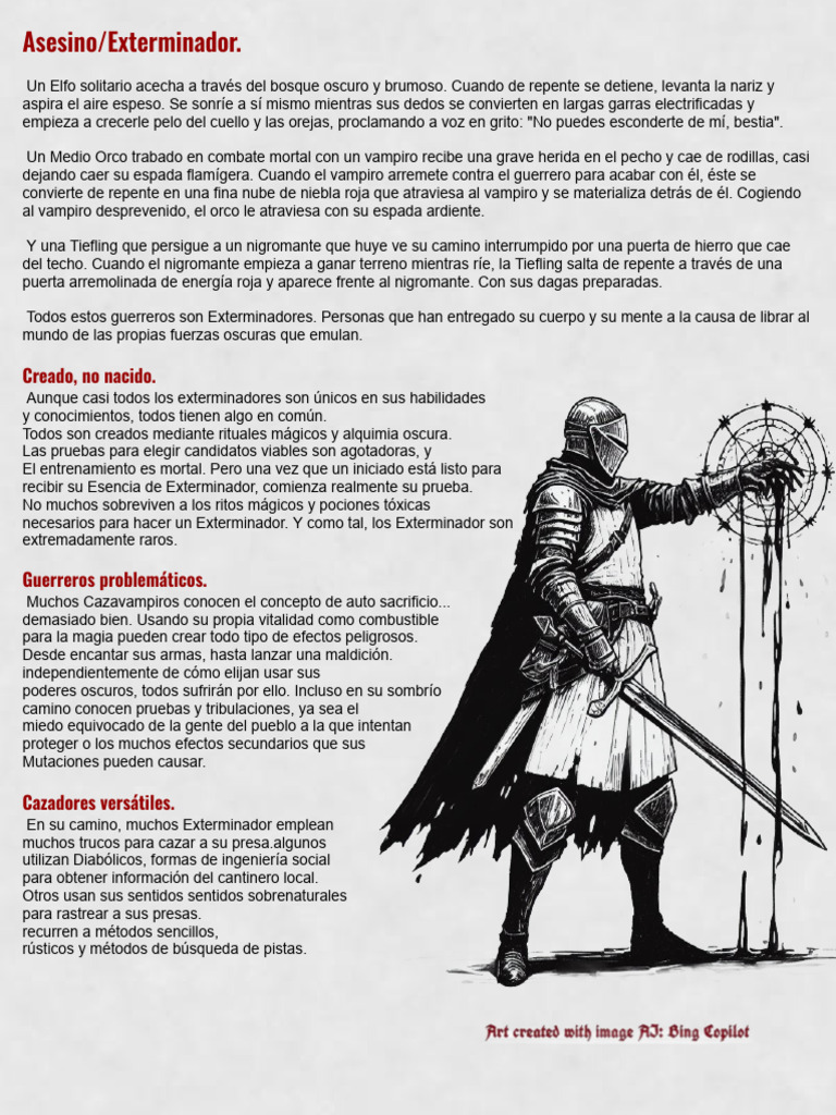 Slayer - D&D 5e Class | PDF | Fantasmas | Demonios