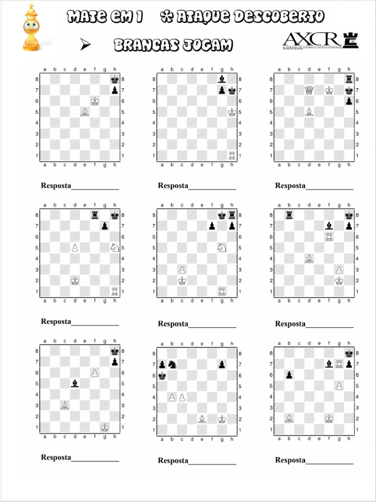 Mate em 1 Xeque Descoberto-1 | PDF