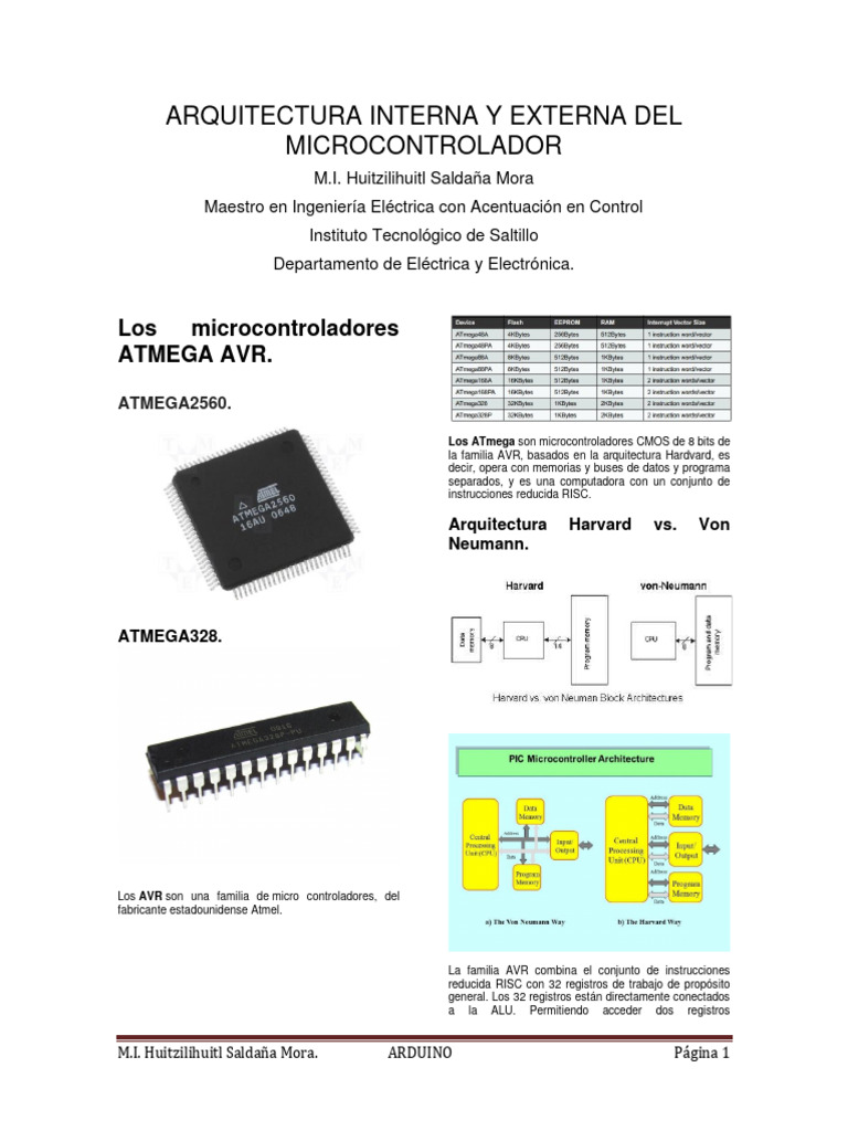 Arquitectura Del Microcontrolador ATMEGA328 | PDF | Microcontrolador | Arranque