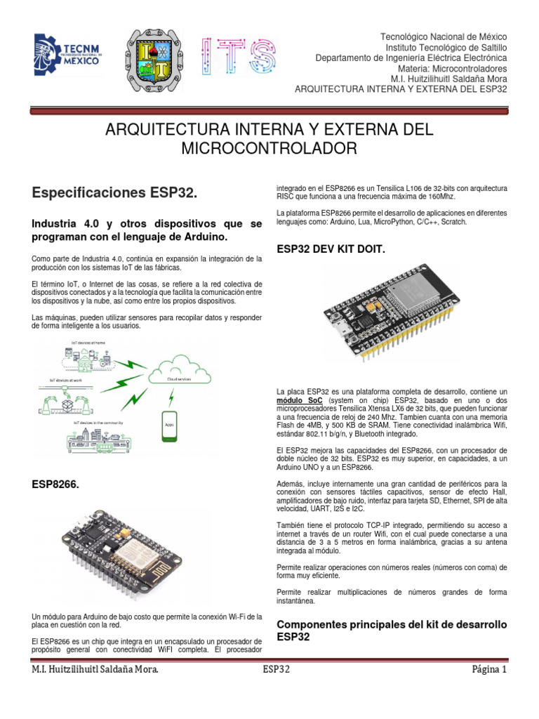 Arquitectura Del Esp32 | PDF | Sistema en un chip | Hardware de la computadora