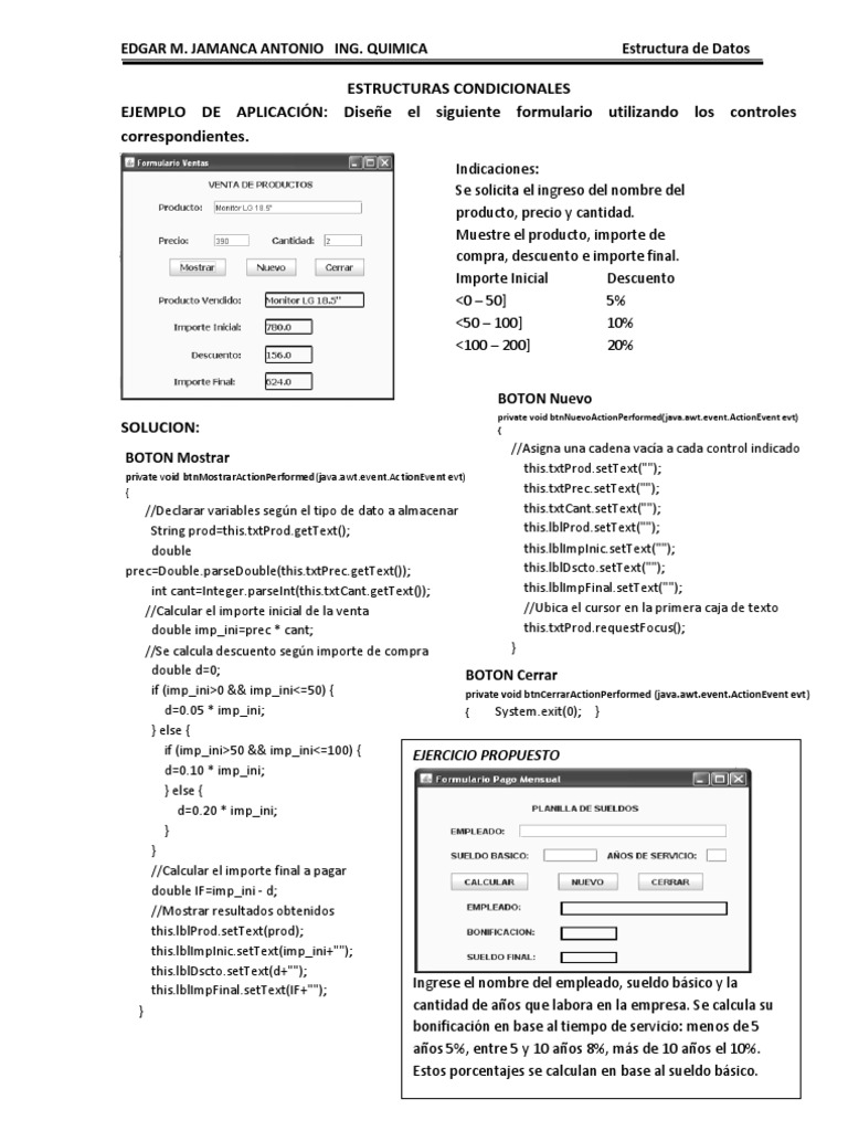 Tutorial Estructura de Datos | PDF | Función (Matemáticas) | Desarrollo ...