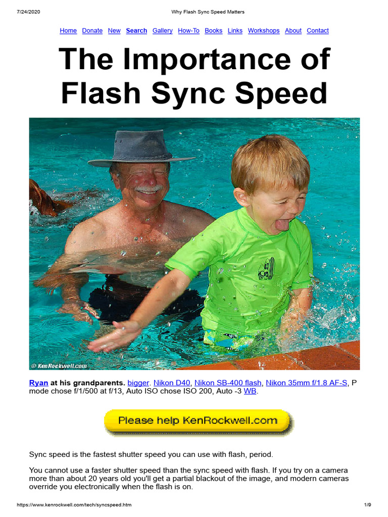 Flash Sync Speed | PDF | Flash (Photography) | Shutter (Photography)