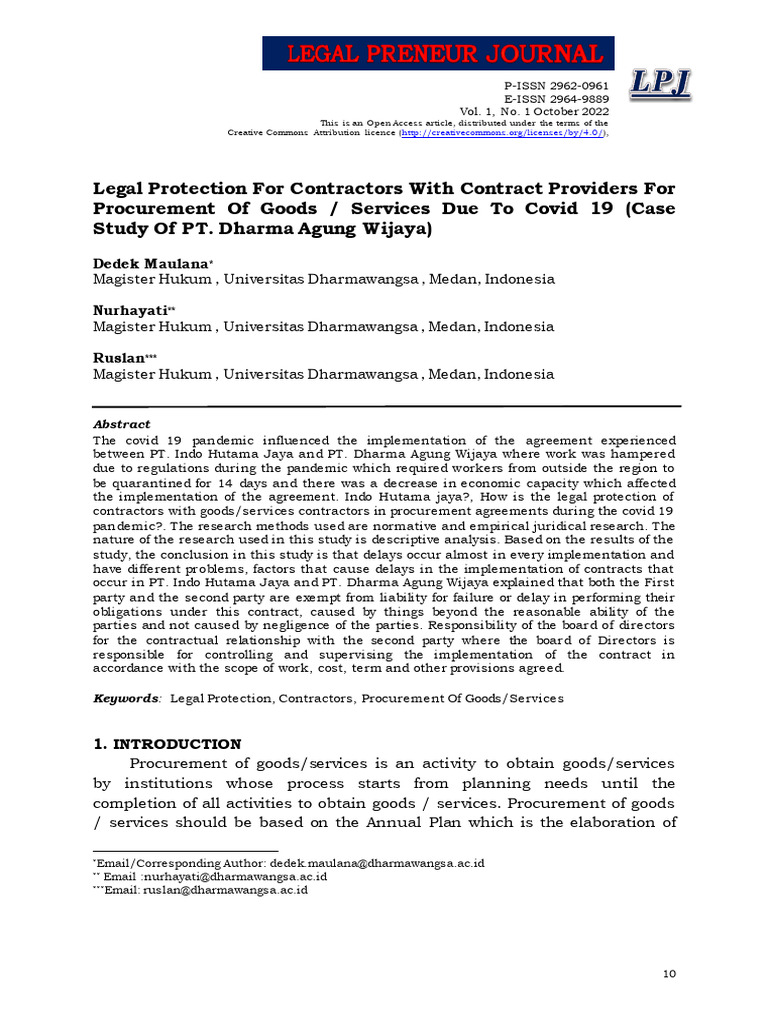 Jurnal 3 | PDF | Procurement | Limited Liability