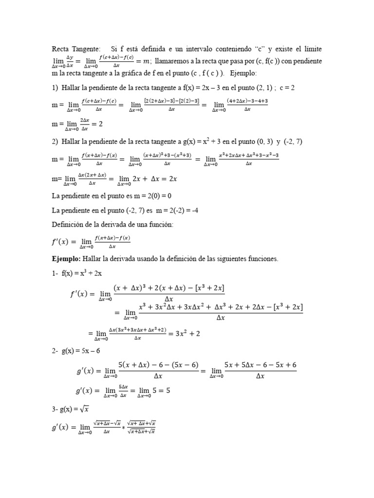 Modulo de Derivadas | PDF | Integral | Derivado