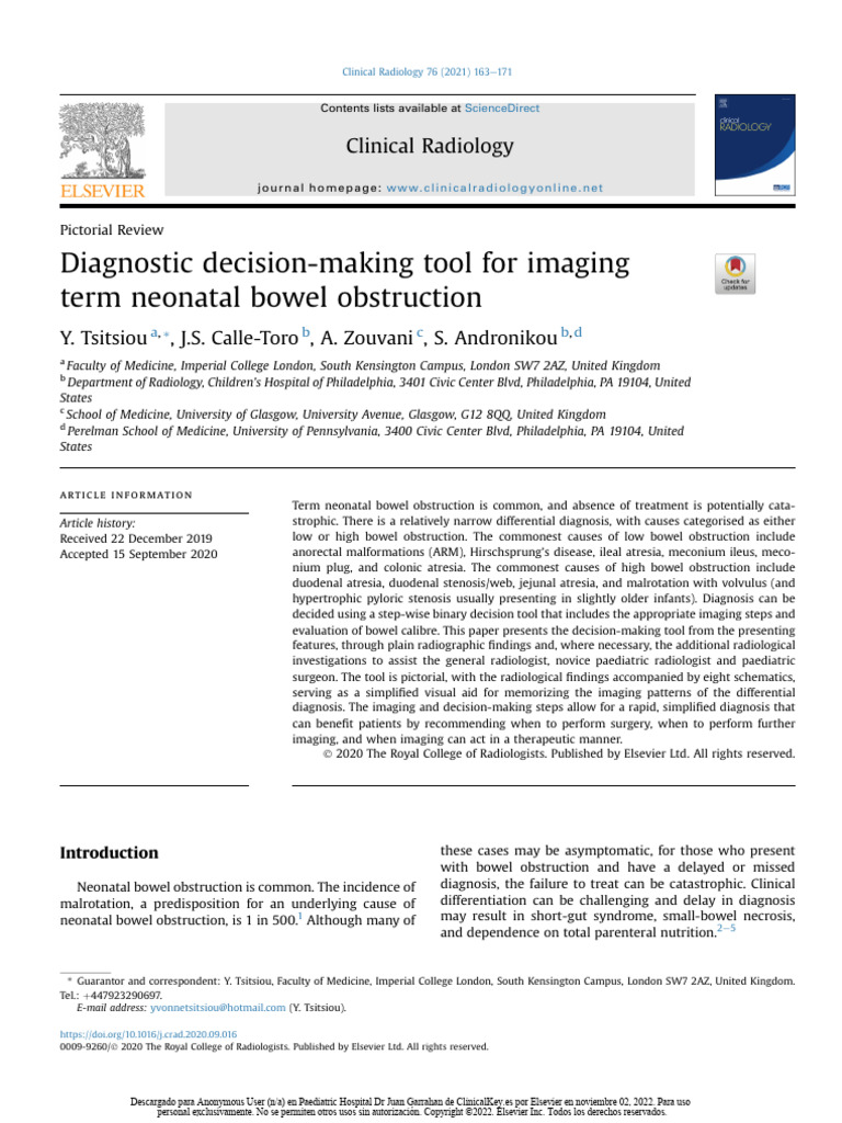 Diagnostic decision-making tool for imaging | PDF | Medical Specialties ...