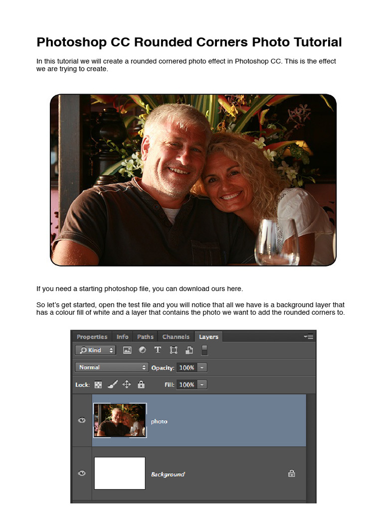 Rounded Corner Photo Tutorial | PDF | Computers