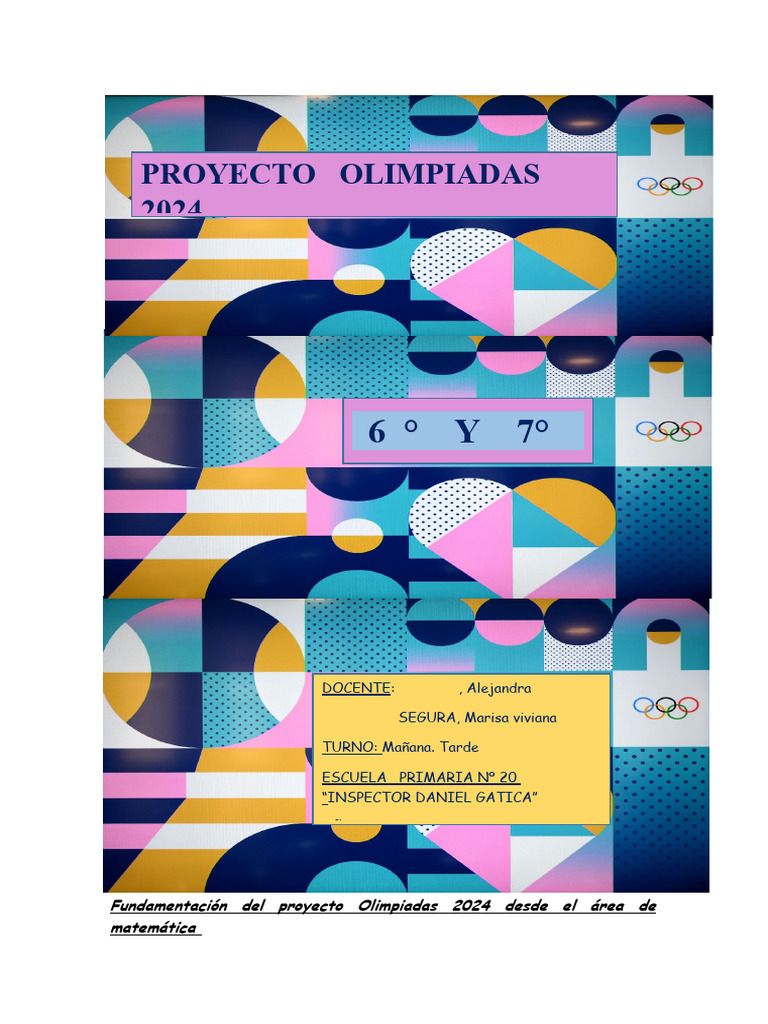 PROYECTO Olimpiadas 2024 Área de Matemática | PDF | Triángulo | Números