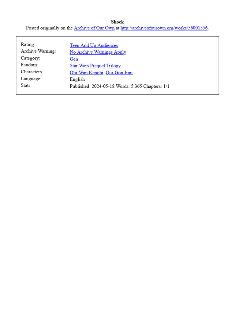 Shock | PDF | Jedi | Obi Wan Kenobi