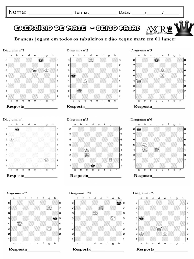 Mate em 1- Dama (beijo fatal)1 | PDF