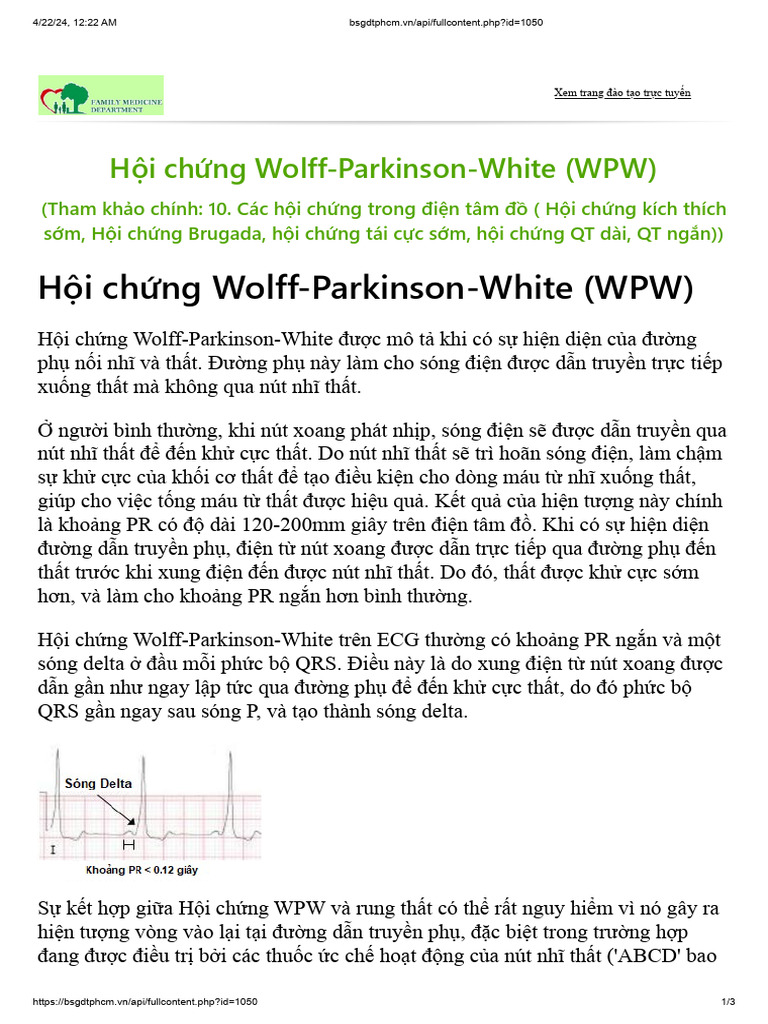 H I CH NG Wolff-Parkinson-White (WPW) | PDF