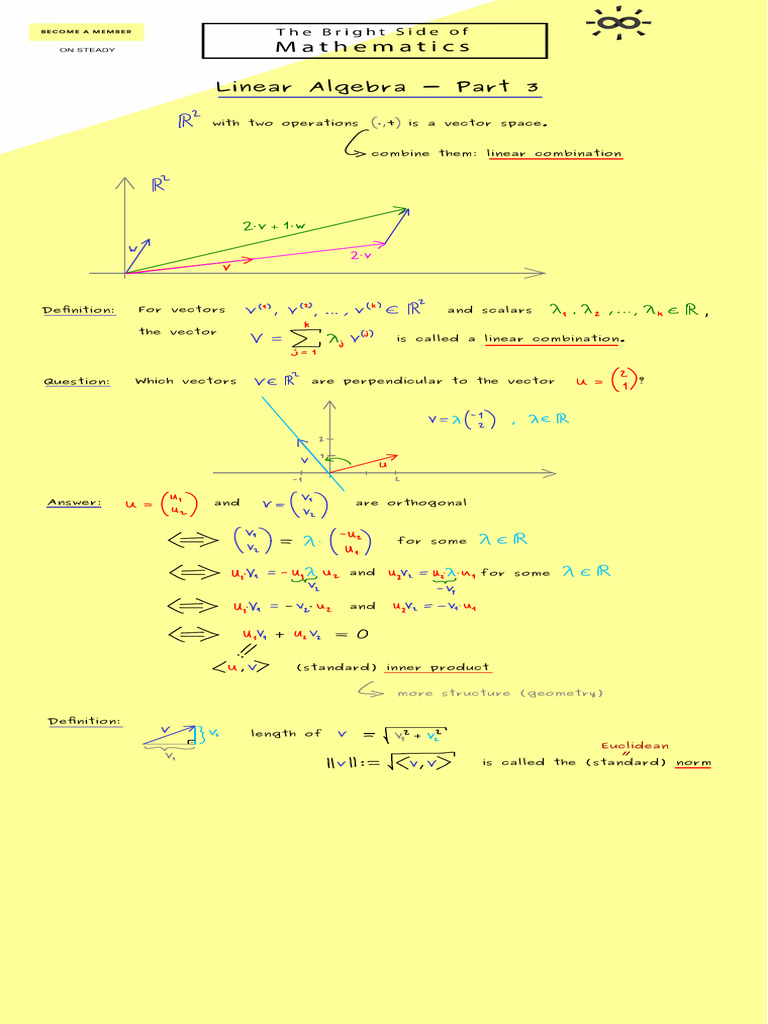Linear Algebra: Vector Spaces & Orthogonality | PDF