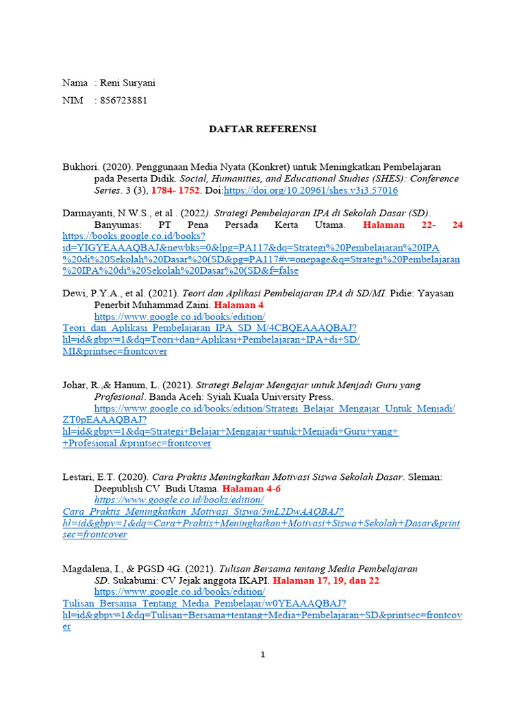 Daftar Referensi | PDF