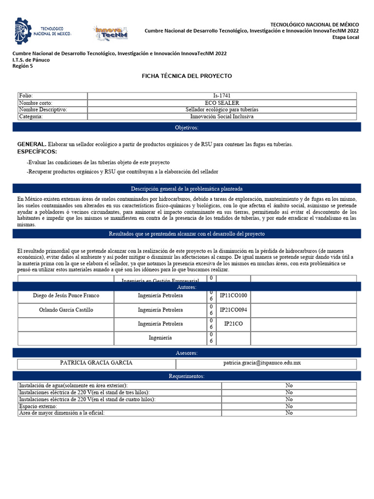 Proyecto Tec | PDF | Petróleo