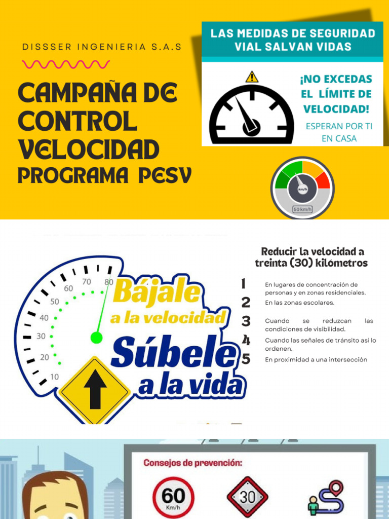 Campaña Programa PESV - Control de Velocidad | PDF