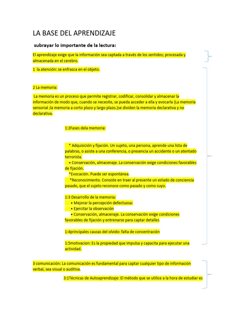 La Base Del Aprendizaje | Descargar gratis PDF | Memoria | Aprendizaje