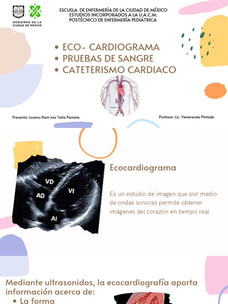 Ecocardiograma y Cateterismo Cardíaco | PDF | Ecocardiografía | Corazón