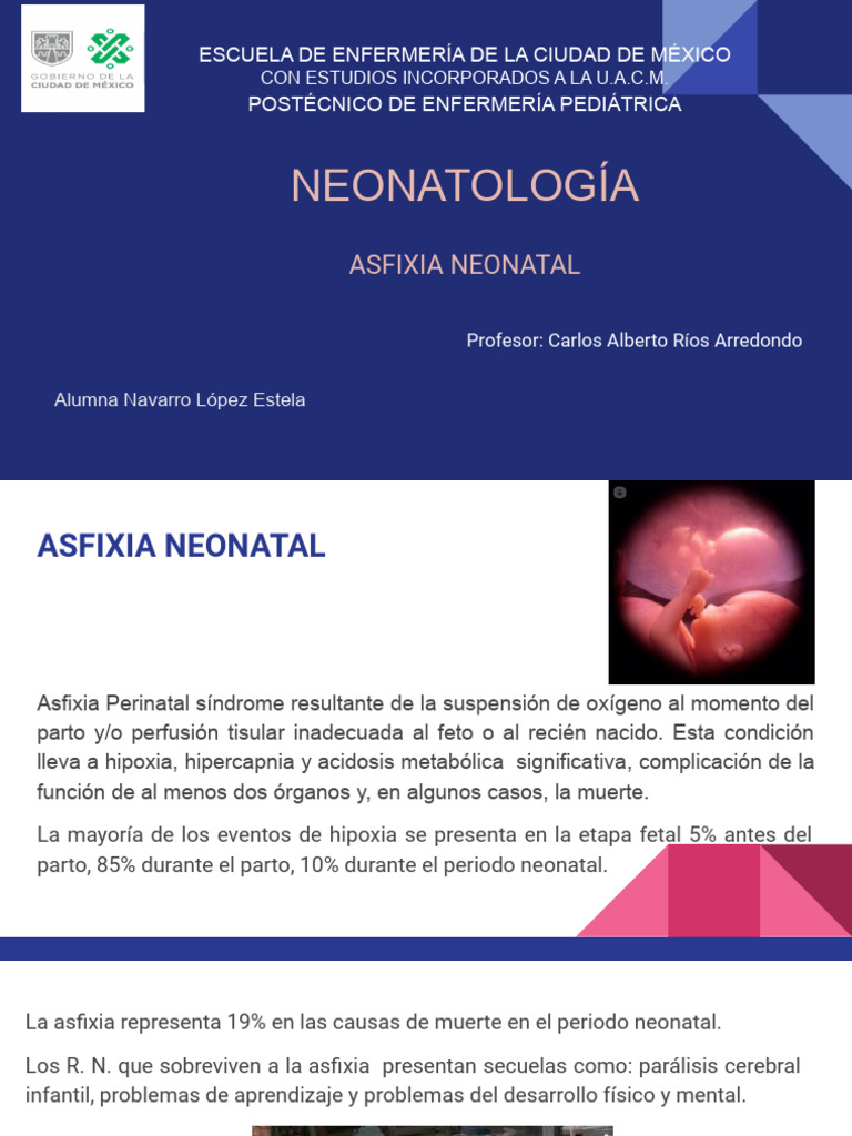 Asfixia Neonatal: Causas y Tratamiento | PDF | Feto | Parto