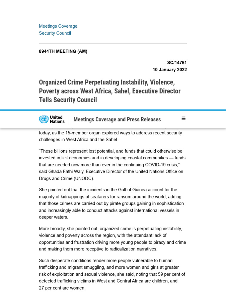Organized Crime Perpetuating | PDF | Mali | Burkina Faso