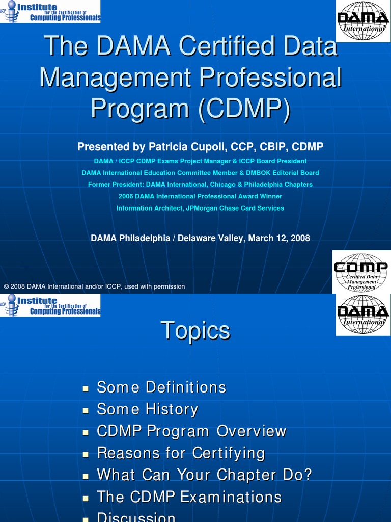 CDMP[1] | Professional Certification | Test (Assessment)
